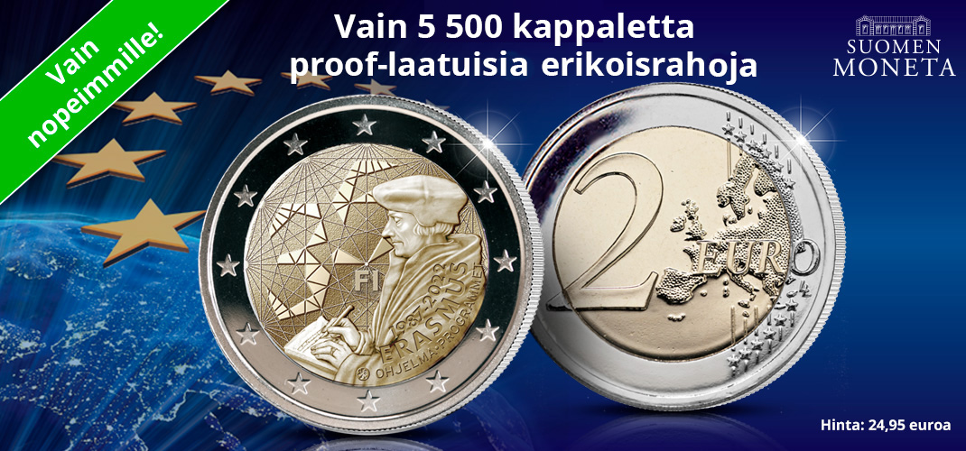 Uusi suomalainen erikoiseuro: Erasmus-ohjelma 35 vuotta